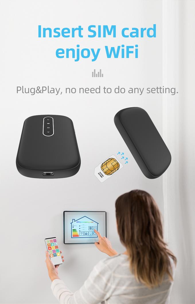 Sim Kart Yuvalı 2.4GHz Taşınabilir WiFi Modem 4G Mobil Bağlantı Noktası ...